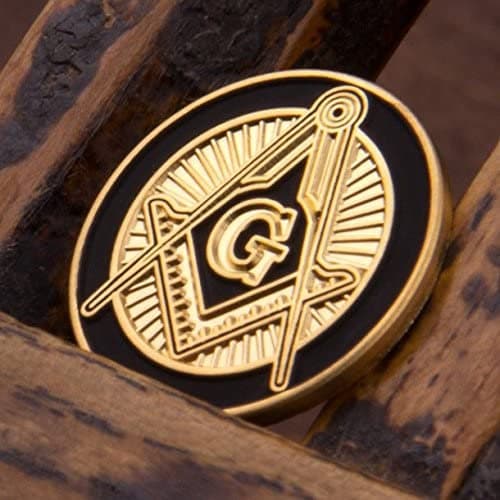 Masonic Gold Lapel Pin 24k Clad Crest for Freemasons Brother - Etsy