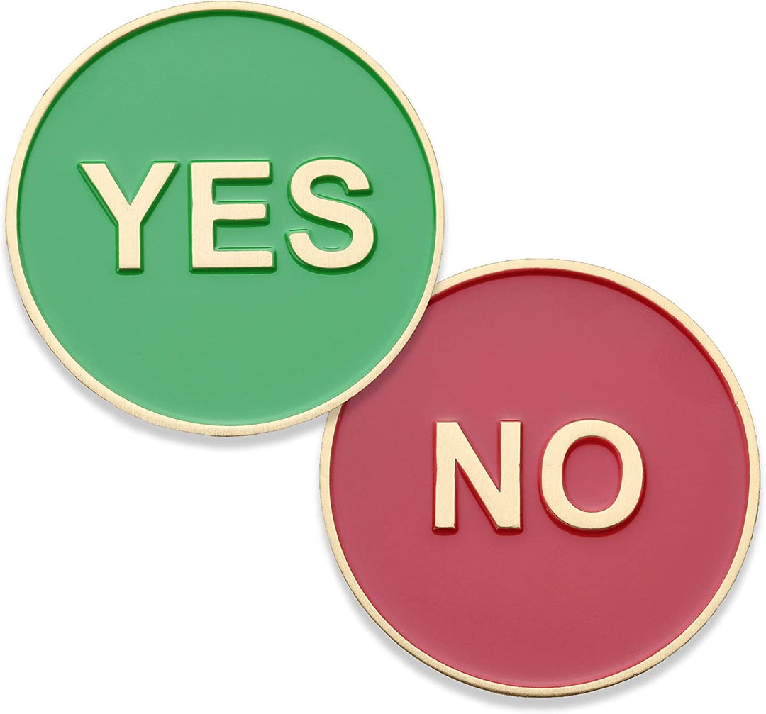 Yes No Flip Challenge Coin - Etsy