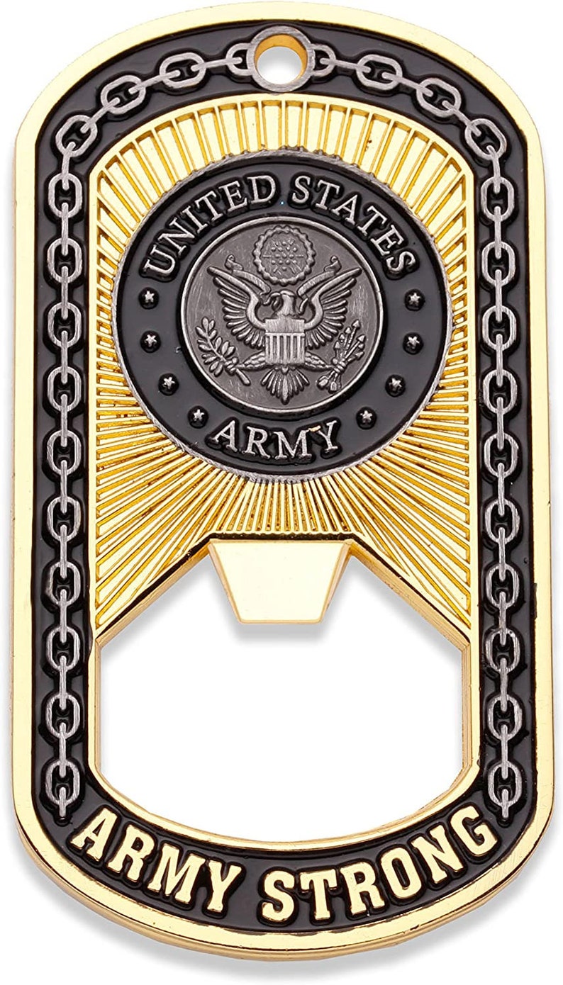 U.s. Army Challenge Coin - Dog Tag - Bottle Opener Coin - Designed by ...