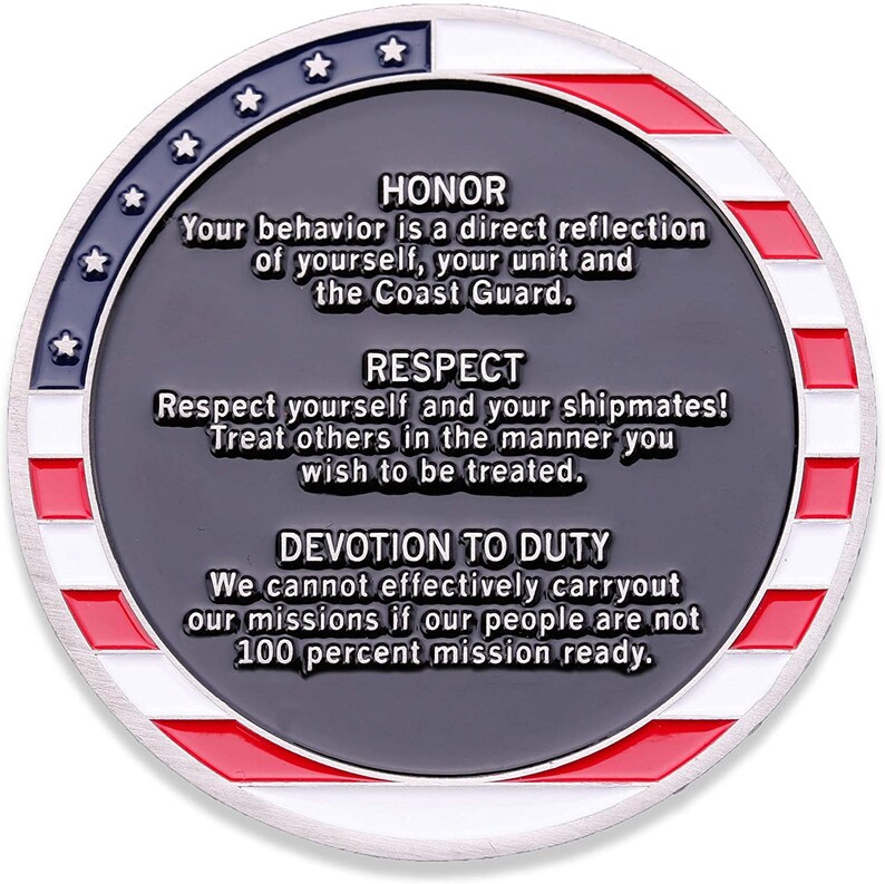 U.S. Coast Guard Core Values Challenge Coins - Etsy