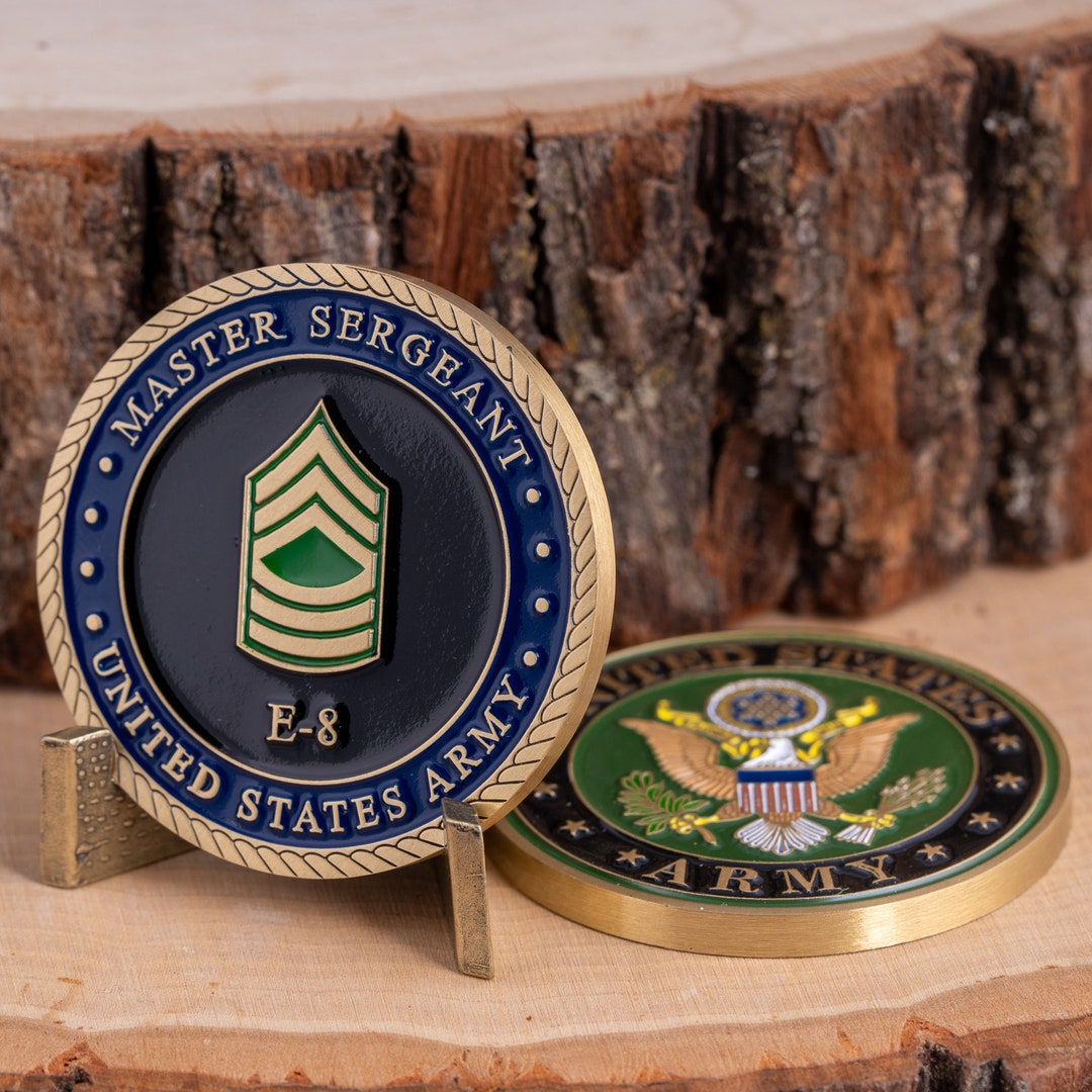 Army Master Sergeant E8 Challenge Coin - Etsy