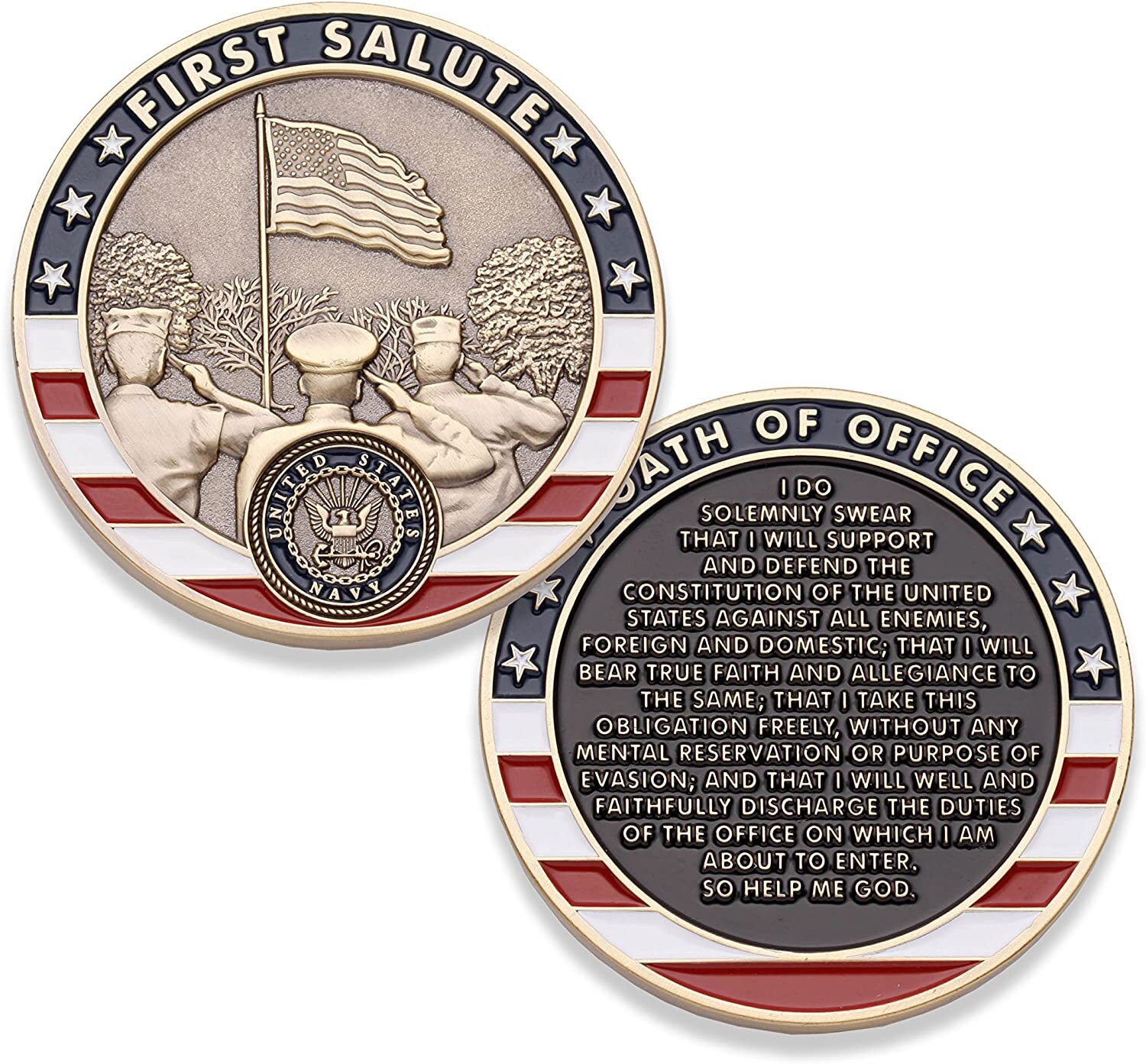 United States Navy First Salute Challenge Coin - Etsy