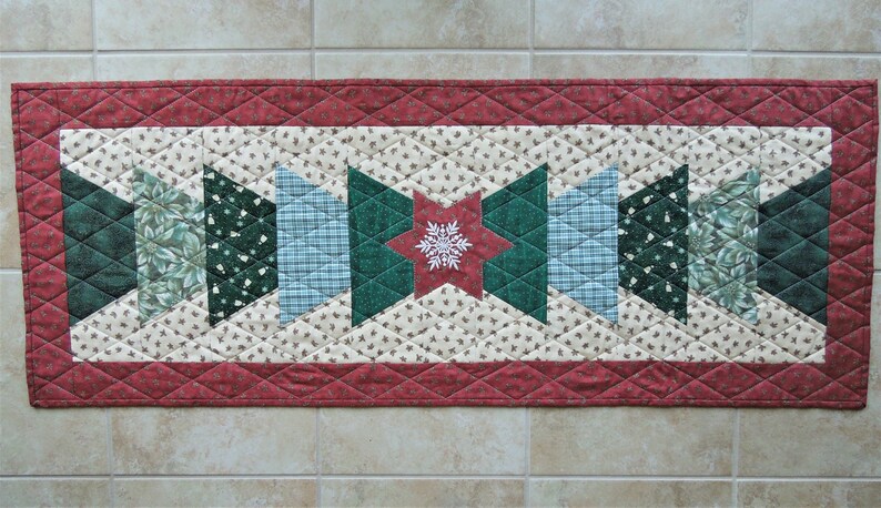 Country Christmas is a Table Runner That Depicts Holiday Trees ...