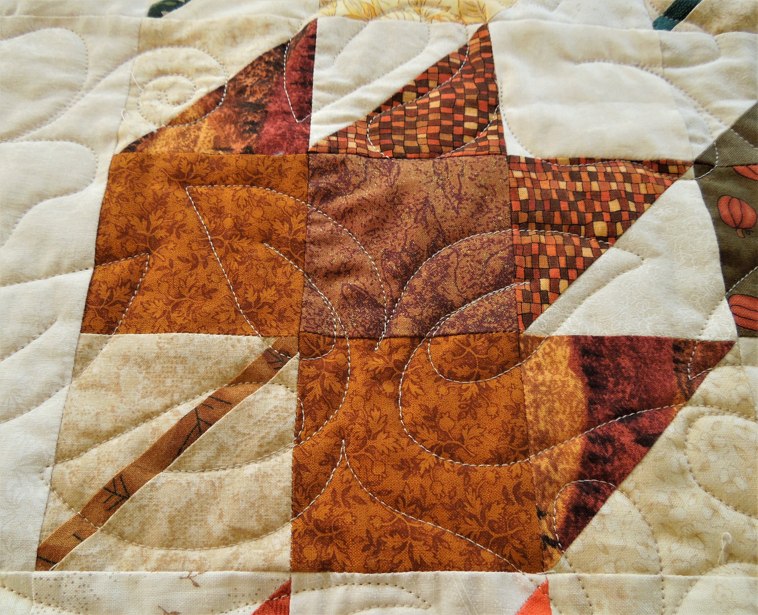 Falling Leaves is a Patchwork Quilt Depicting a Tree Decked Out in ...