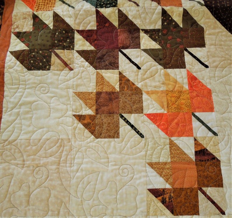 Falling Leaves is a Patchwork Quilt Depicting a Tree Decked Out in ...