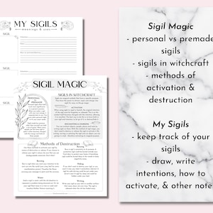 Sigil Magic & Worksheets, Printable Grimoire Pages - Etsy
