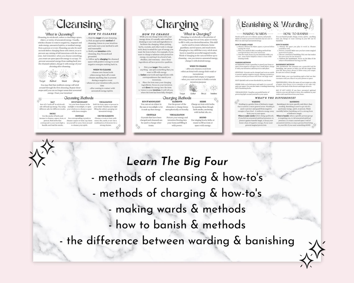 Witchcraft 101 Basics of Witchcraft Printable Grimoire BOS - Etsy