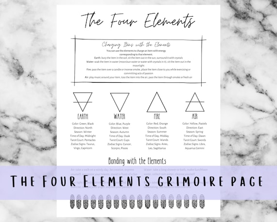 The Four Elements Triangles