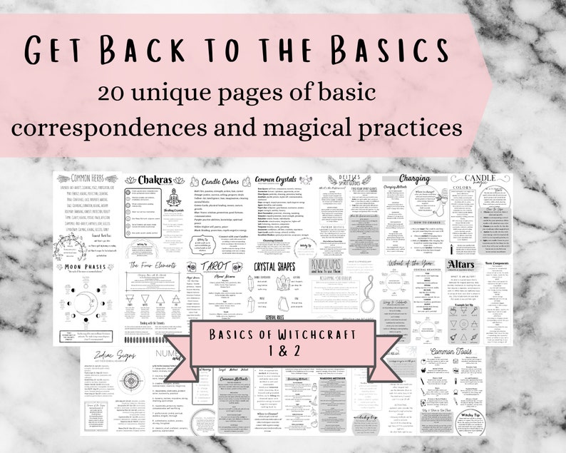 ULTIMATE Beginner Witch Bundle 62 Printable Grimoire Pages - Etsy