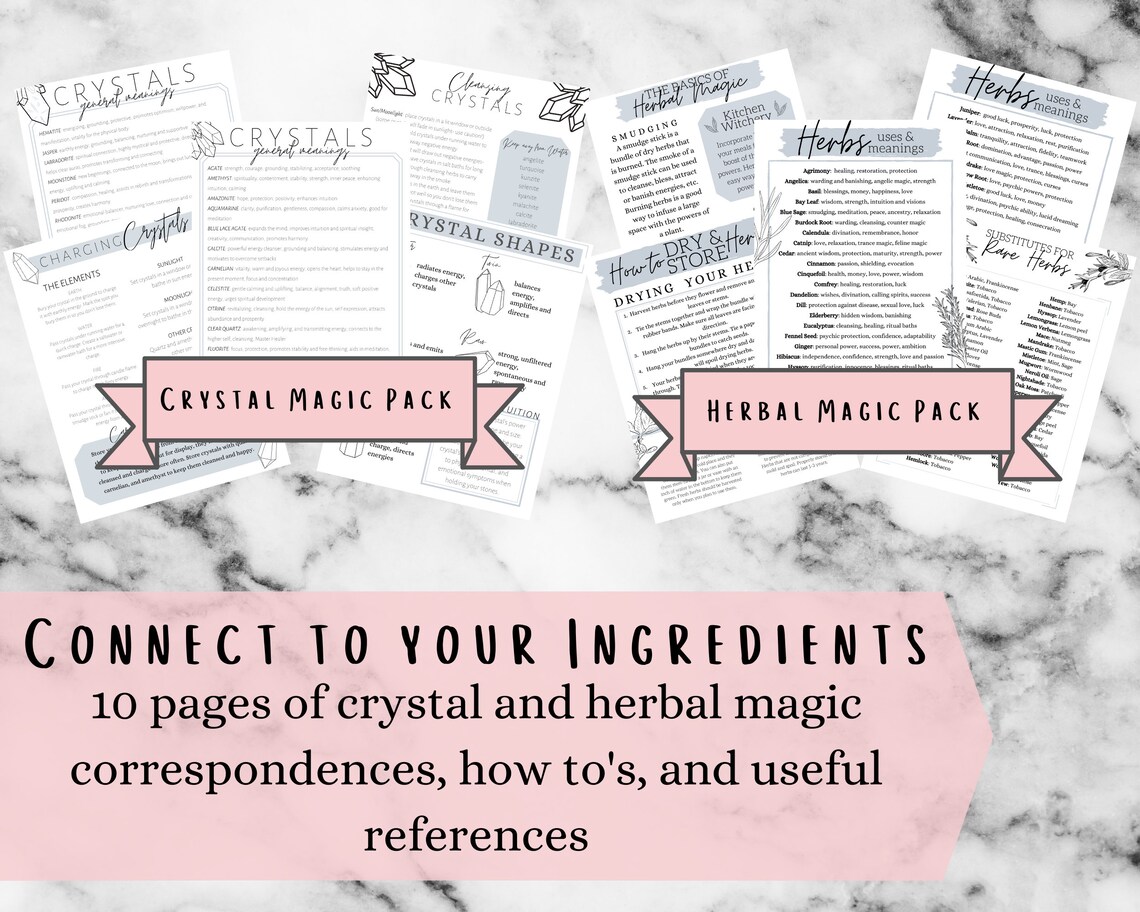 ULTIMATE Beginner Witch Bundle 62 Printable Grimoire Pages - Etsy