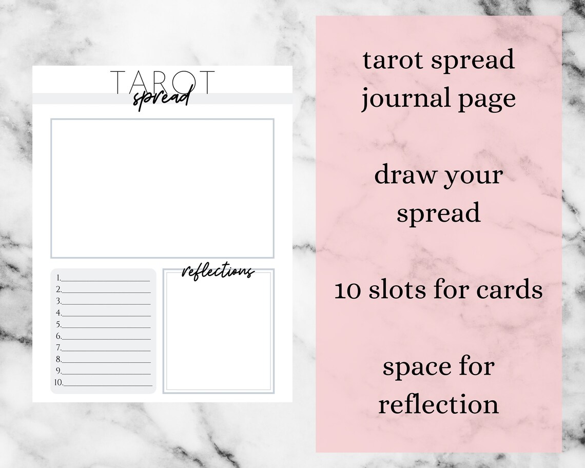 Simple Tarot Journal Printable Journal Pages - Etsy