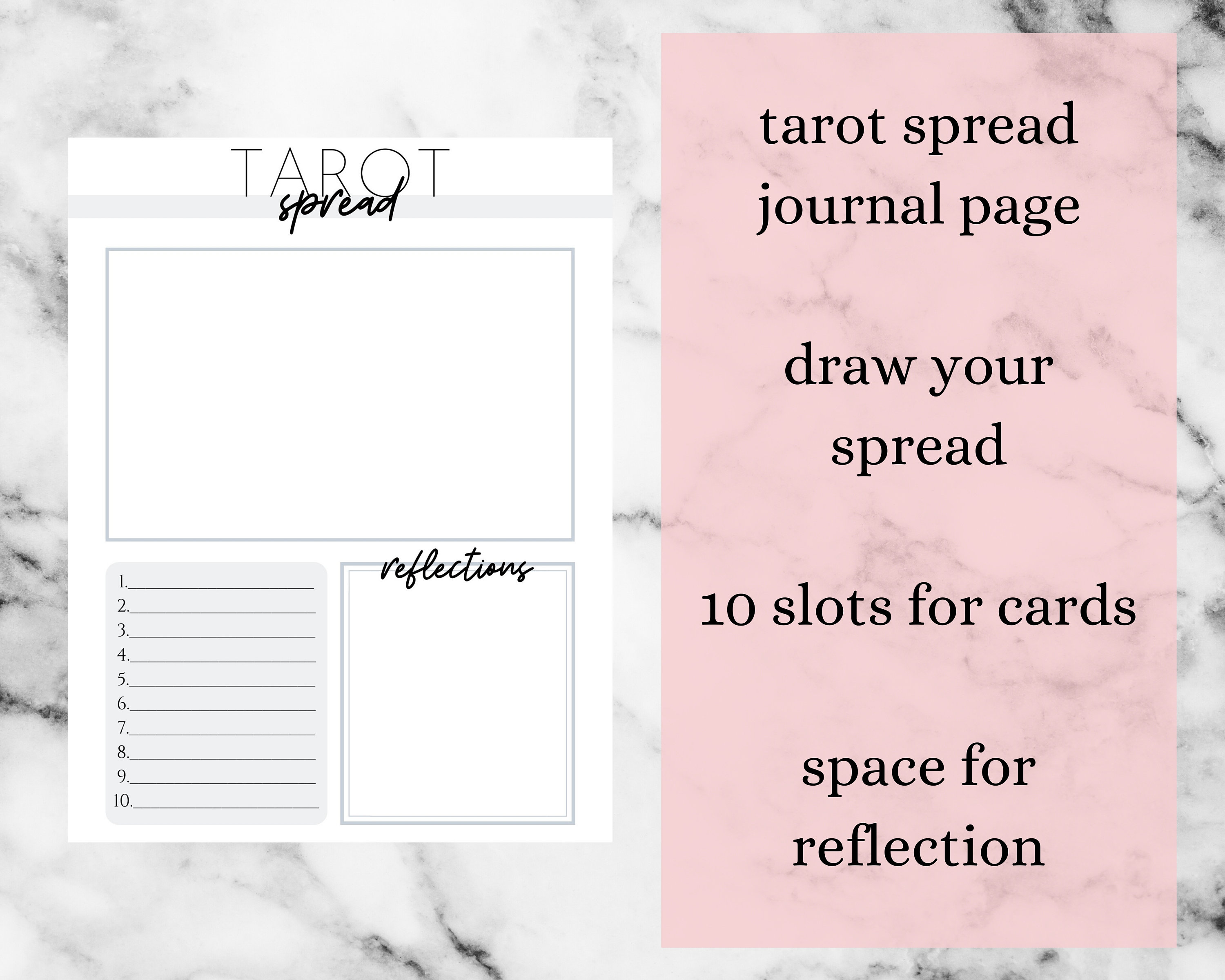 Simple Tarot Journal Printable Journal Pages - Etsy Australia