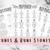 Buy Runes and Rune Stones Cheat Sheet, Printable Grimoire Pages Online ...