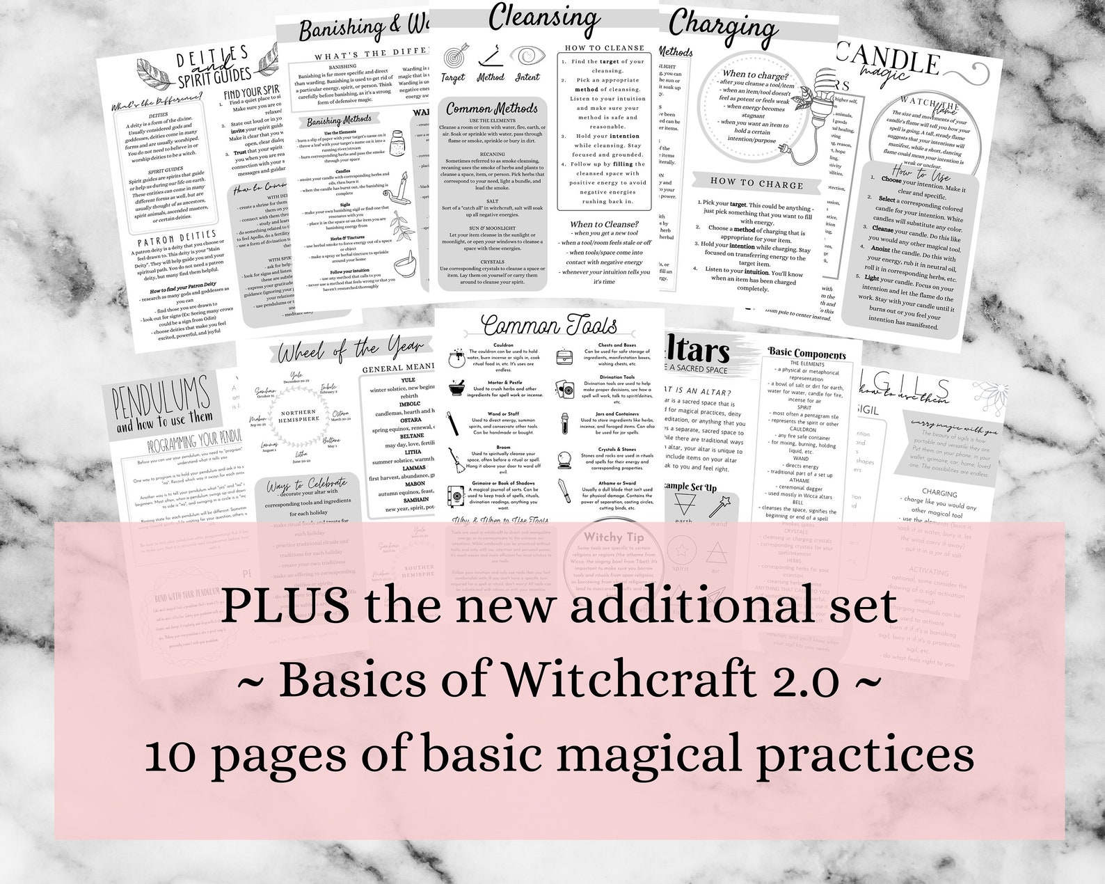 ALL the Basics of Witchcraft Bundle Printable Grimoire Pages - Etsy