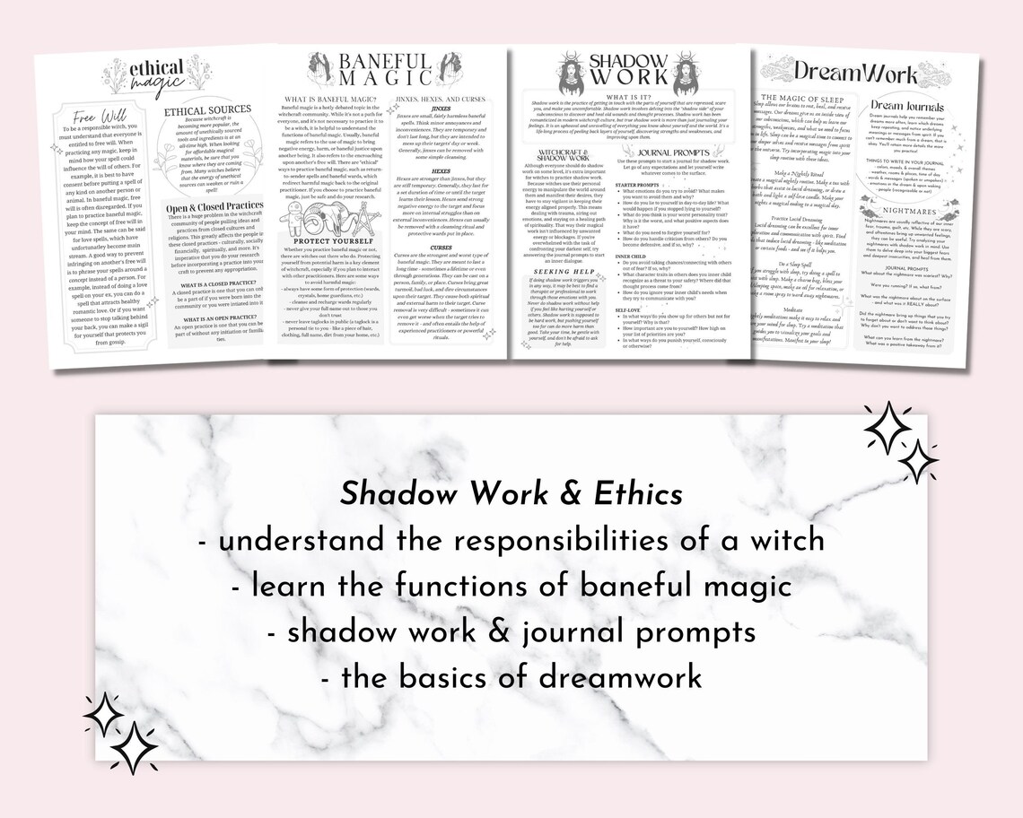 Witchcraft 101 Basics of Witchcraft Printable Grimoire BOS - Etsy