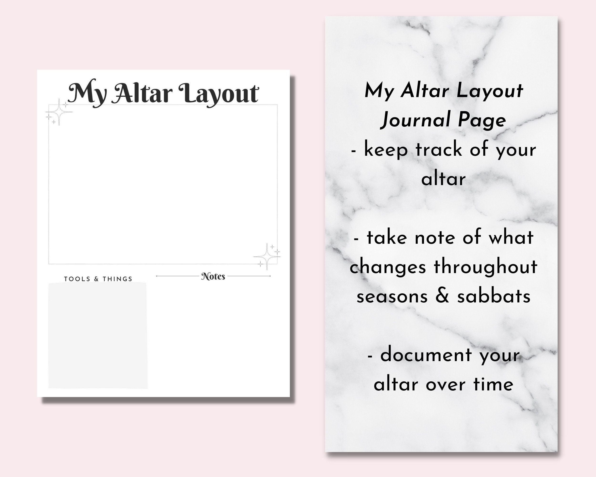 Altar & Altars Worksheet Printable Grimoire Pages - Etsy Canada
