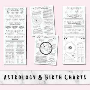 Astrology Cheat Sheet, Basics of Astrology Printable Pages, Birth Chart ...
