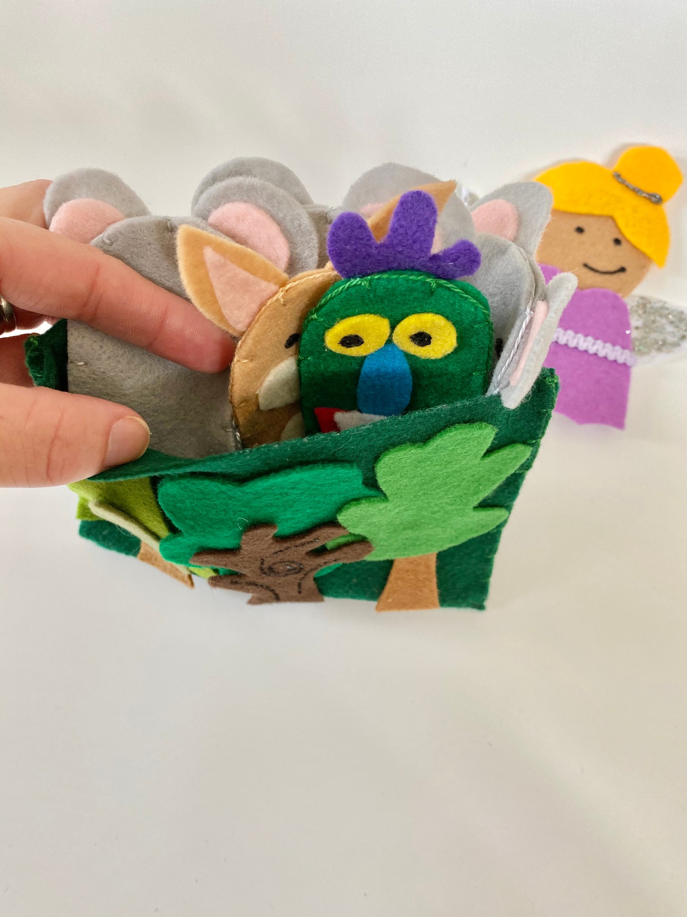 Little Bunny Foo Foo Finger Puppet Set Felt Story, Nursery Rhyme ...