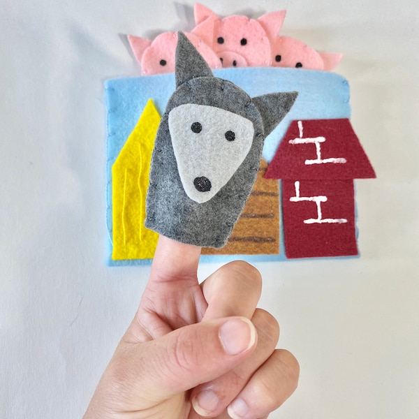 Wolf Finger Puppet - Etsy