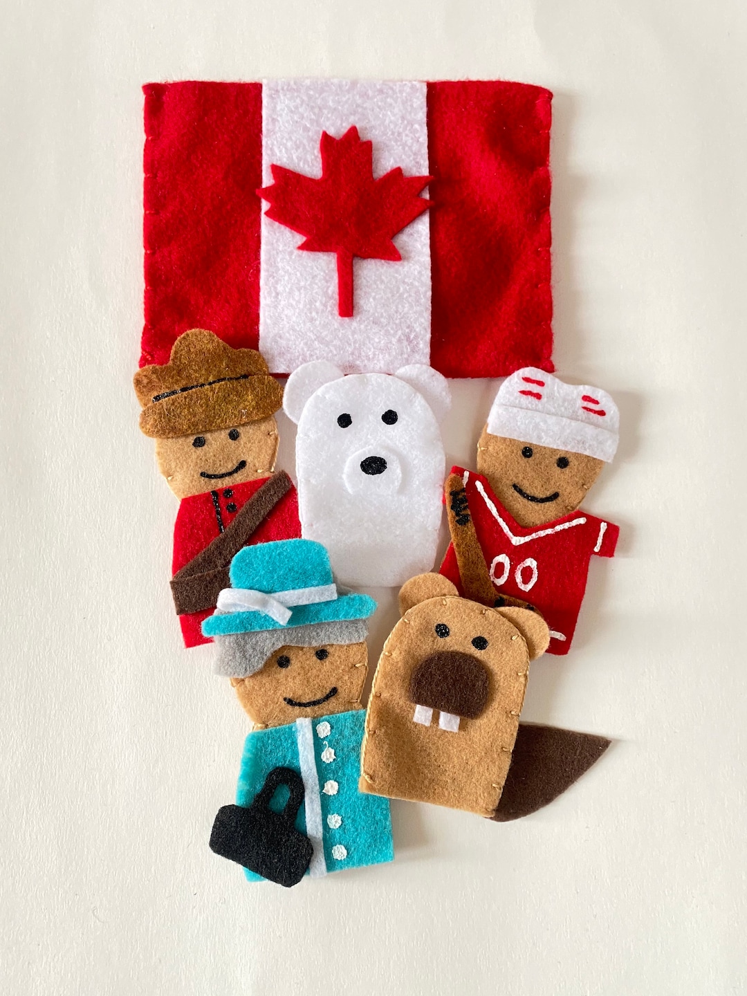 Canada Icons Finger Puppets Felt Travel Activities for - Etsy