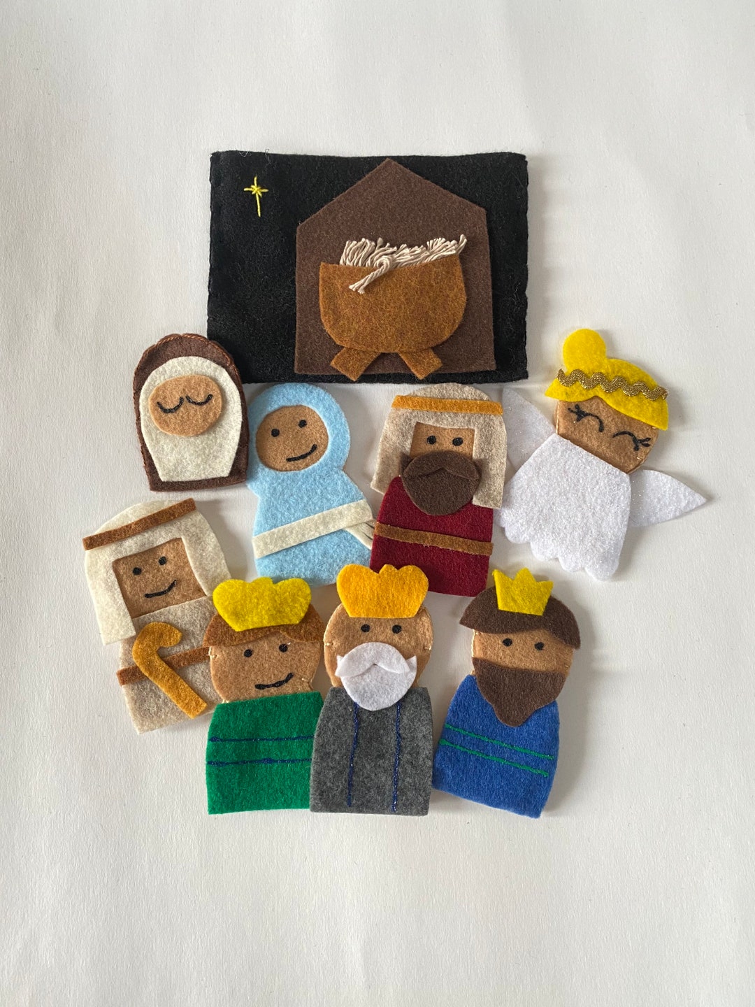 Nativity Christmas Jesus Story Finger Puppet Set Felt Story Best ...