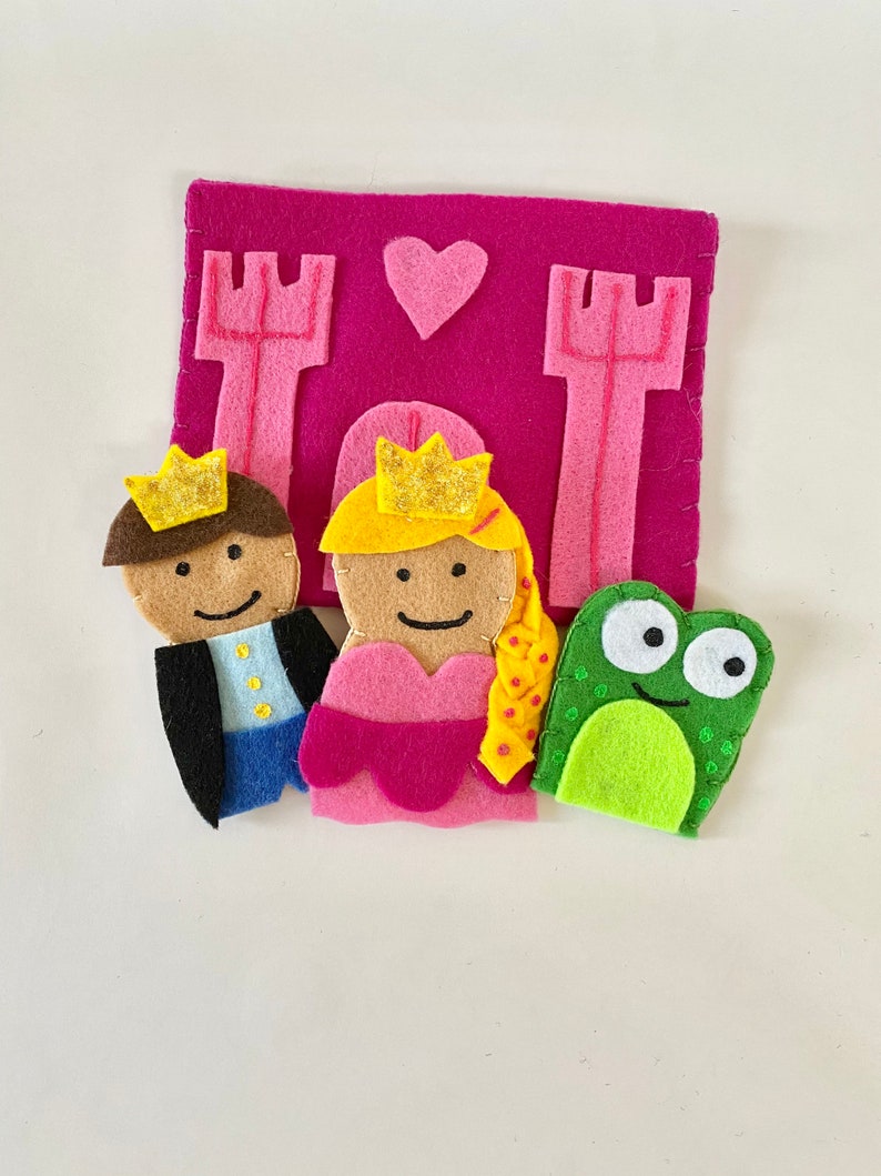 Princess and the Frog Felt Finger Puppet Nursery Rhyme Story - Etsy