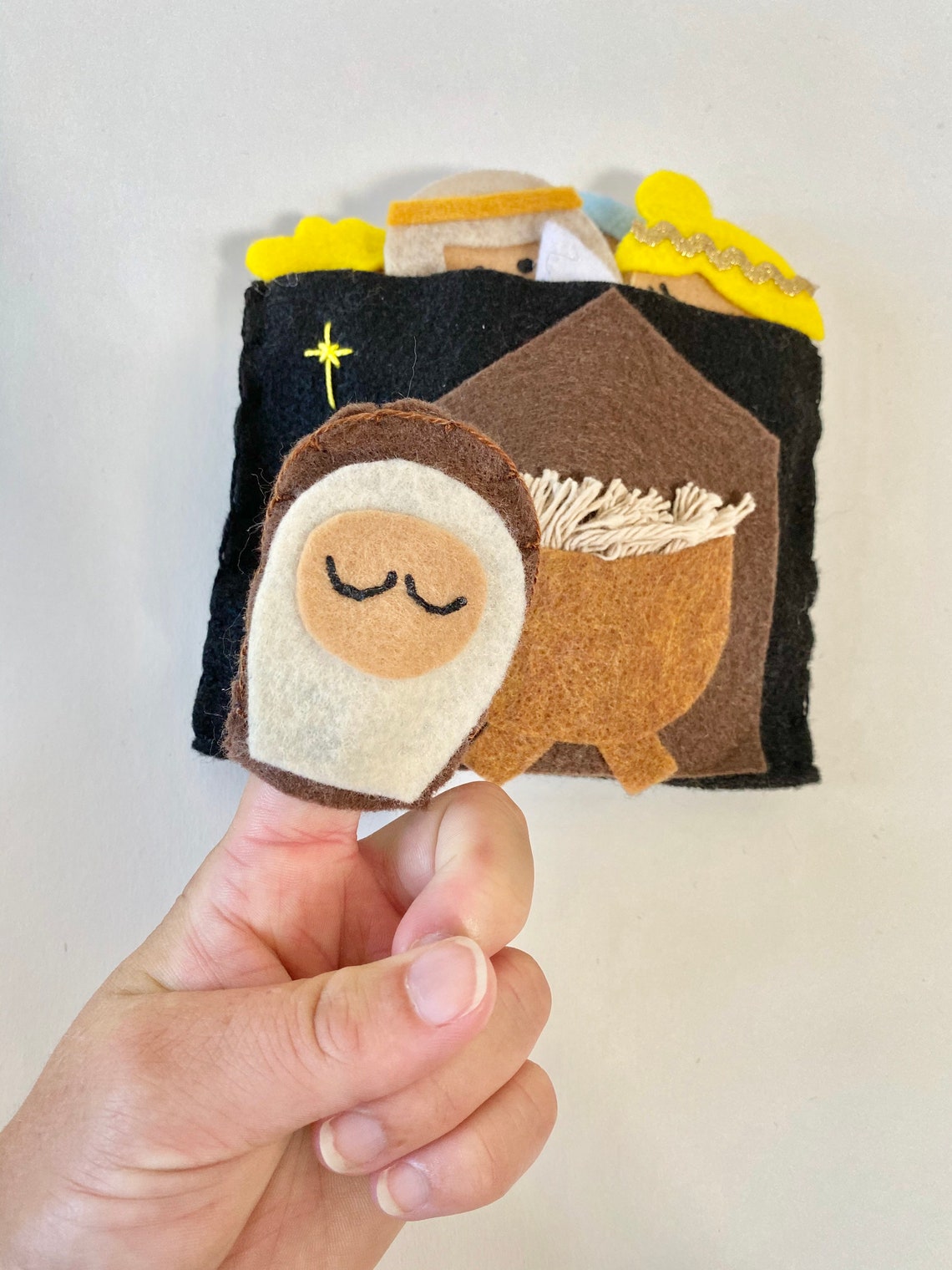 Nativity Christmas Jesus Story Finger Puppet Set Felt Story - Etsy