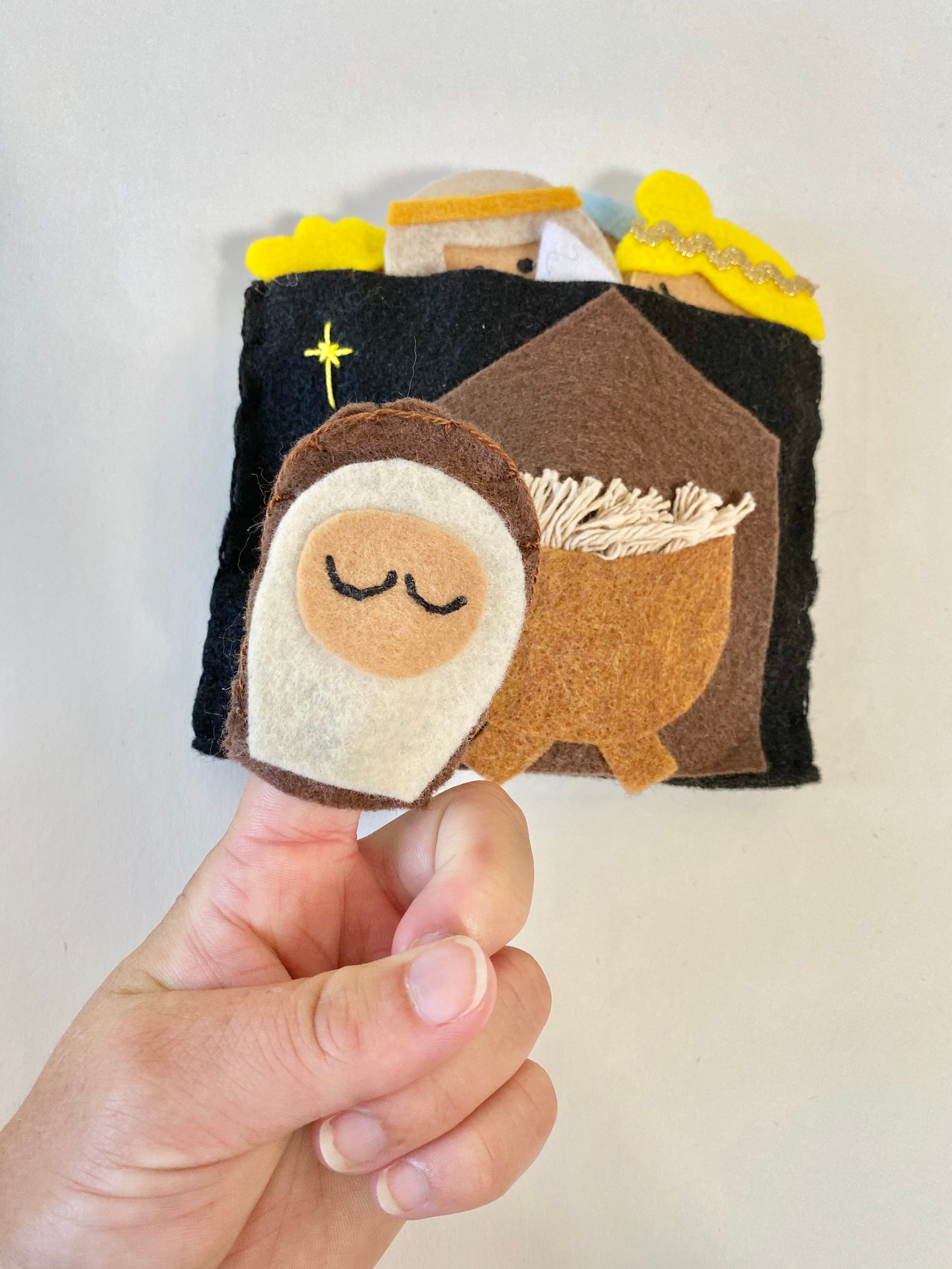 Nativity Christmas Jesus Story Finger Puppet Set Felt Story - Etsy