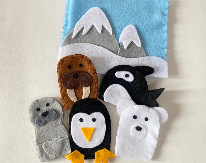Animal Finger Puppets Felt Woodland Animals Travel Activities for Kids ...