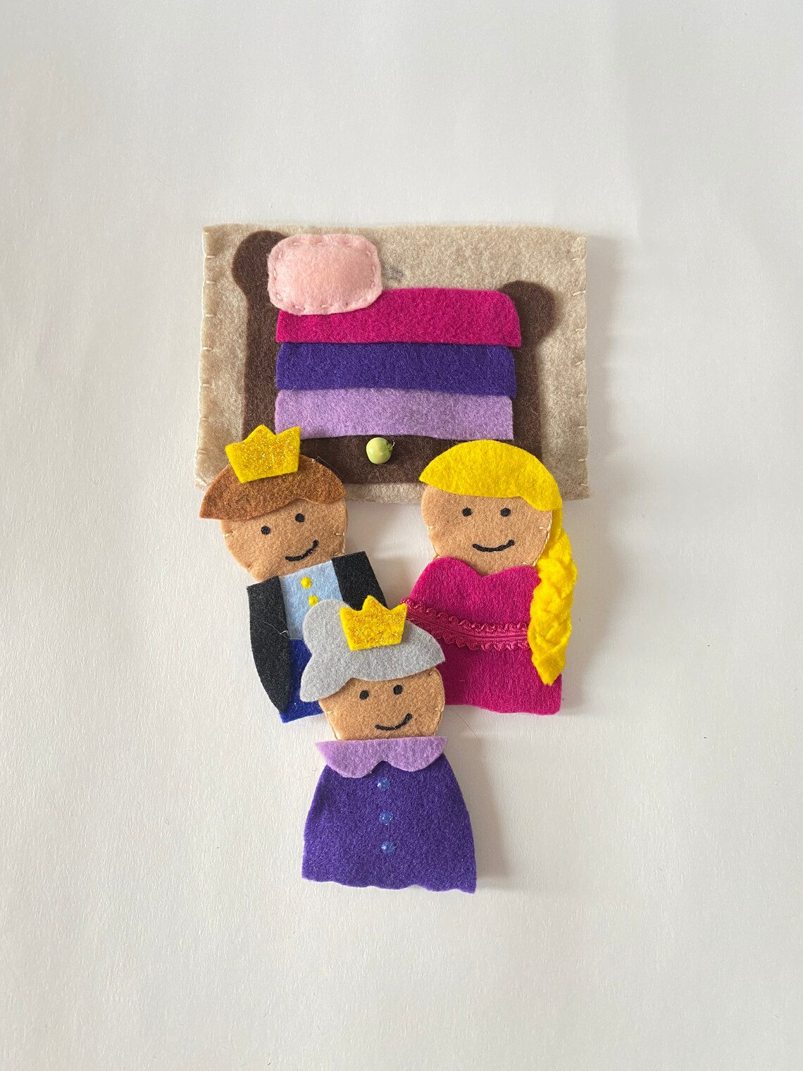 Princess and the Pea Felt Finger Puppet Nursery Rhyme Story - Etsy