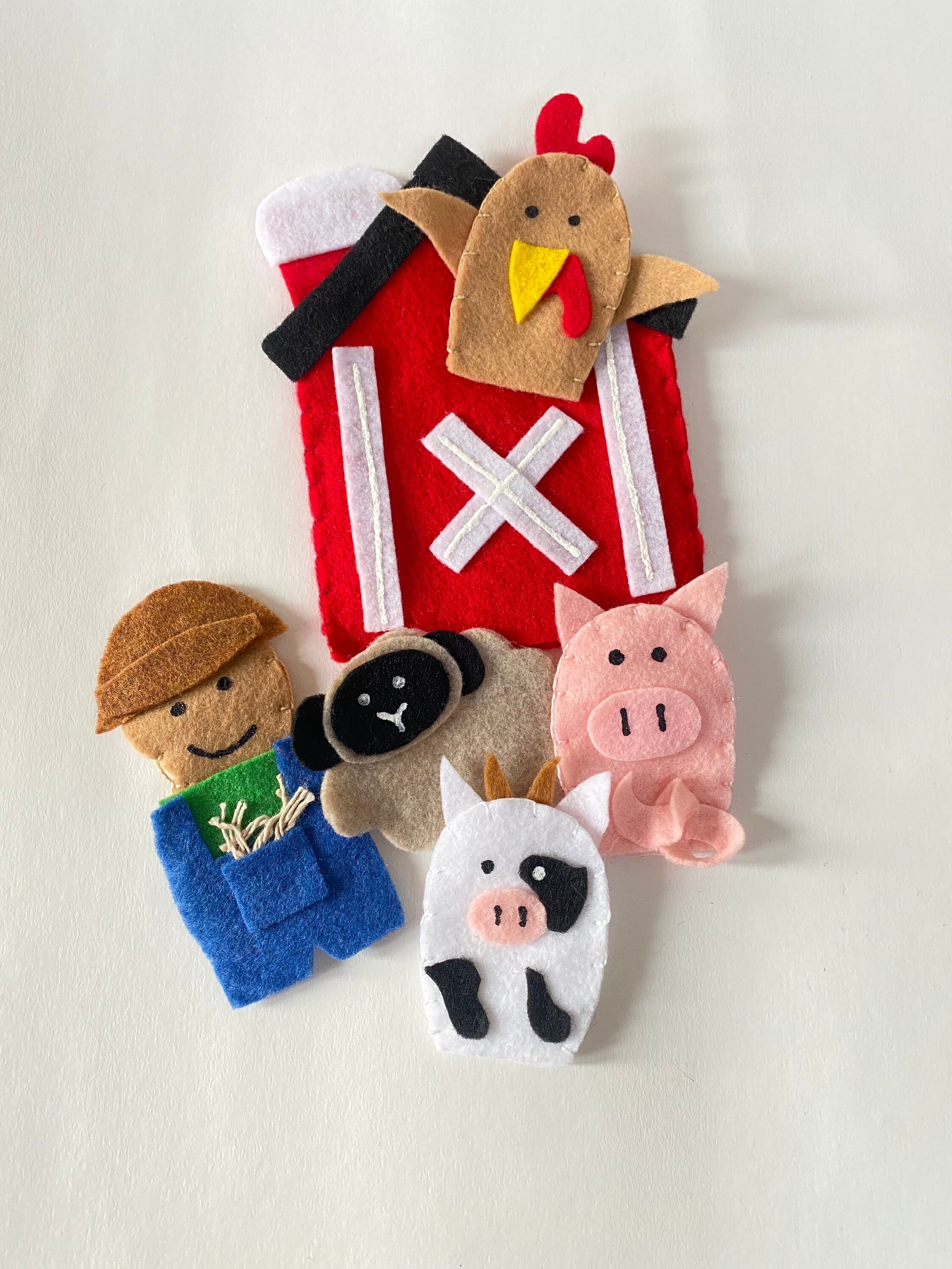 Farm Animal Old Macdonald Finger Puppet Set Felt Story | Etsy