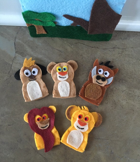 Lion King Finger Puppet Felt Story Nursery Rhyme Children | Etsy