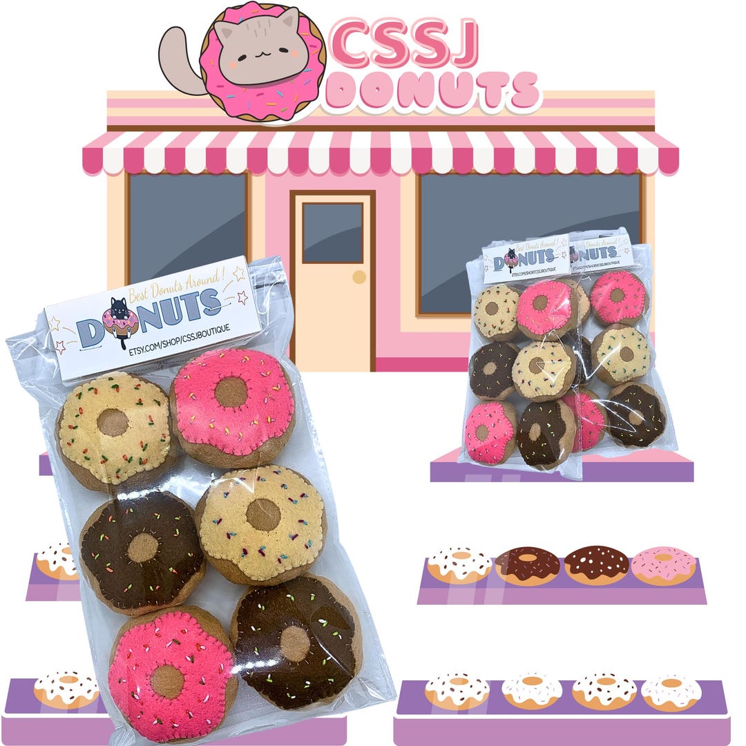 Donut / Donuts Cat Toys - Catnip & Silver Vine Blend - Etsy