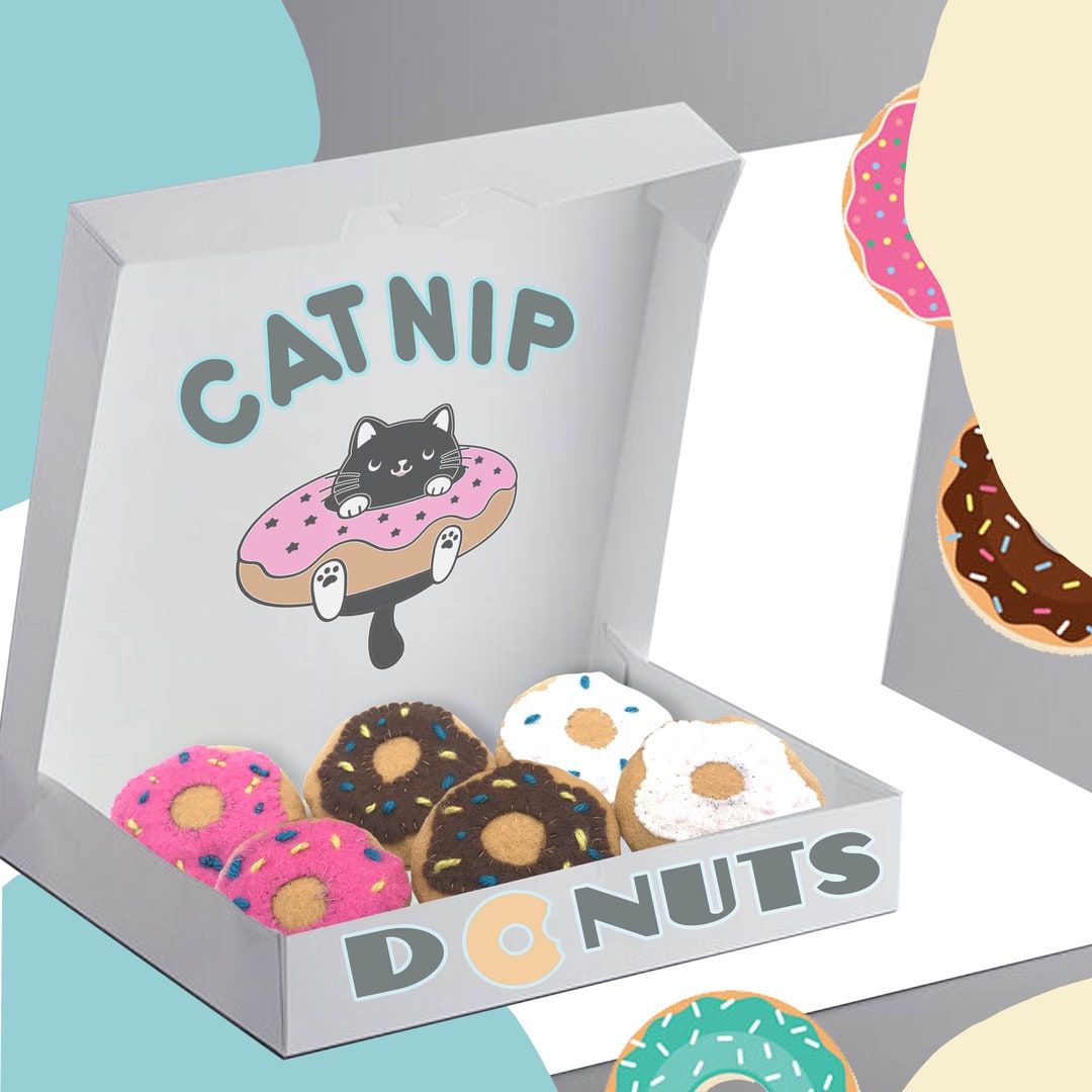 Donut / Donuts Cat Toys - Catnip & Silver Vine Blend - Etsy