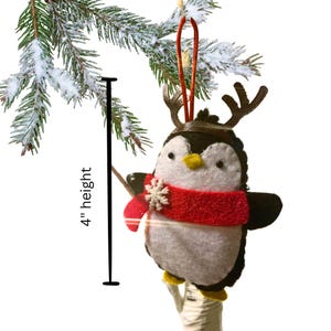 Handmade Felt Penguin/adorable Christmas Tree Decor/ Ornament/winter ...