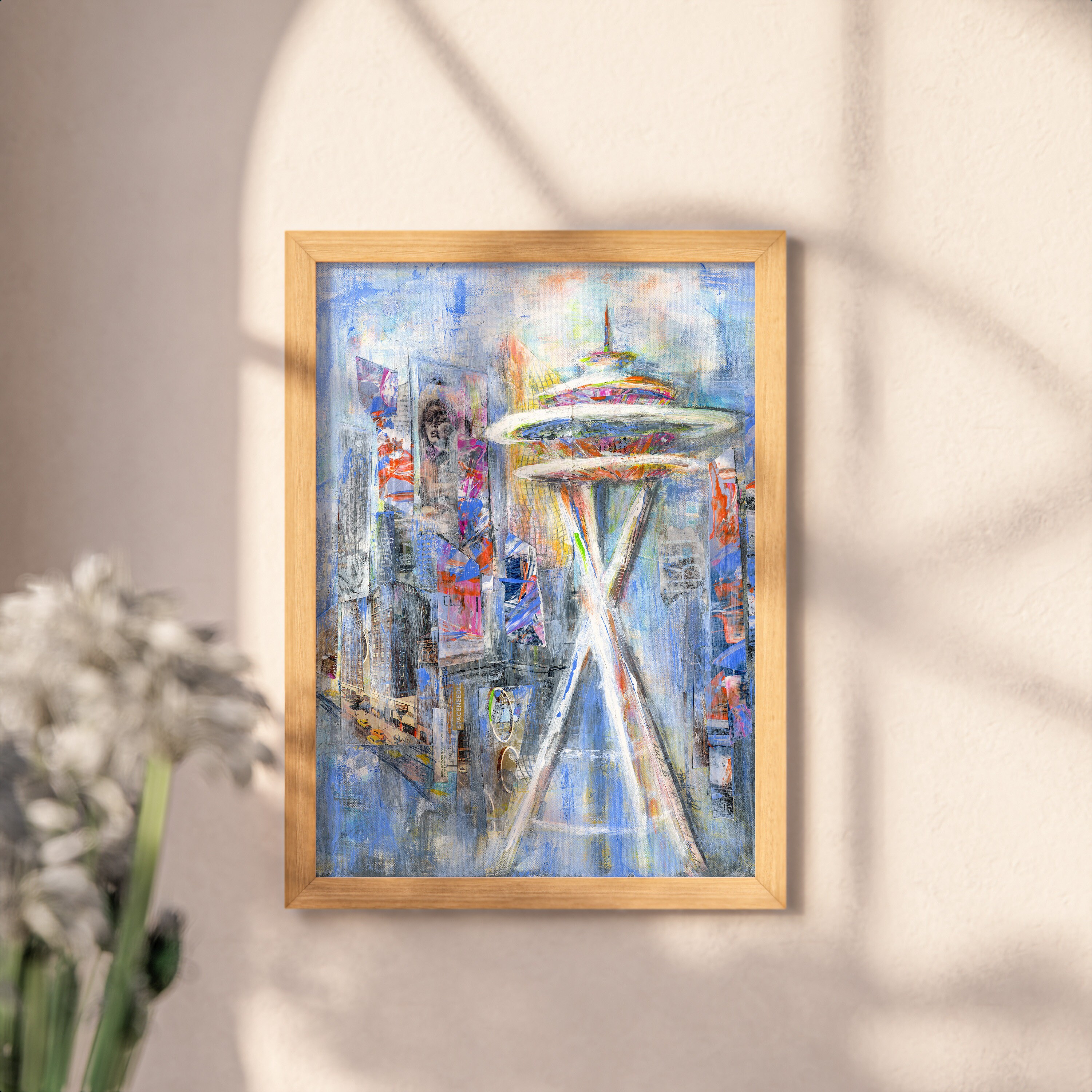 SPACE NEEDLE PRINT | Seattle Painting | Pacific Northwest Art ...