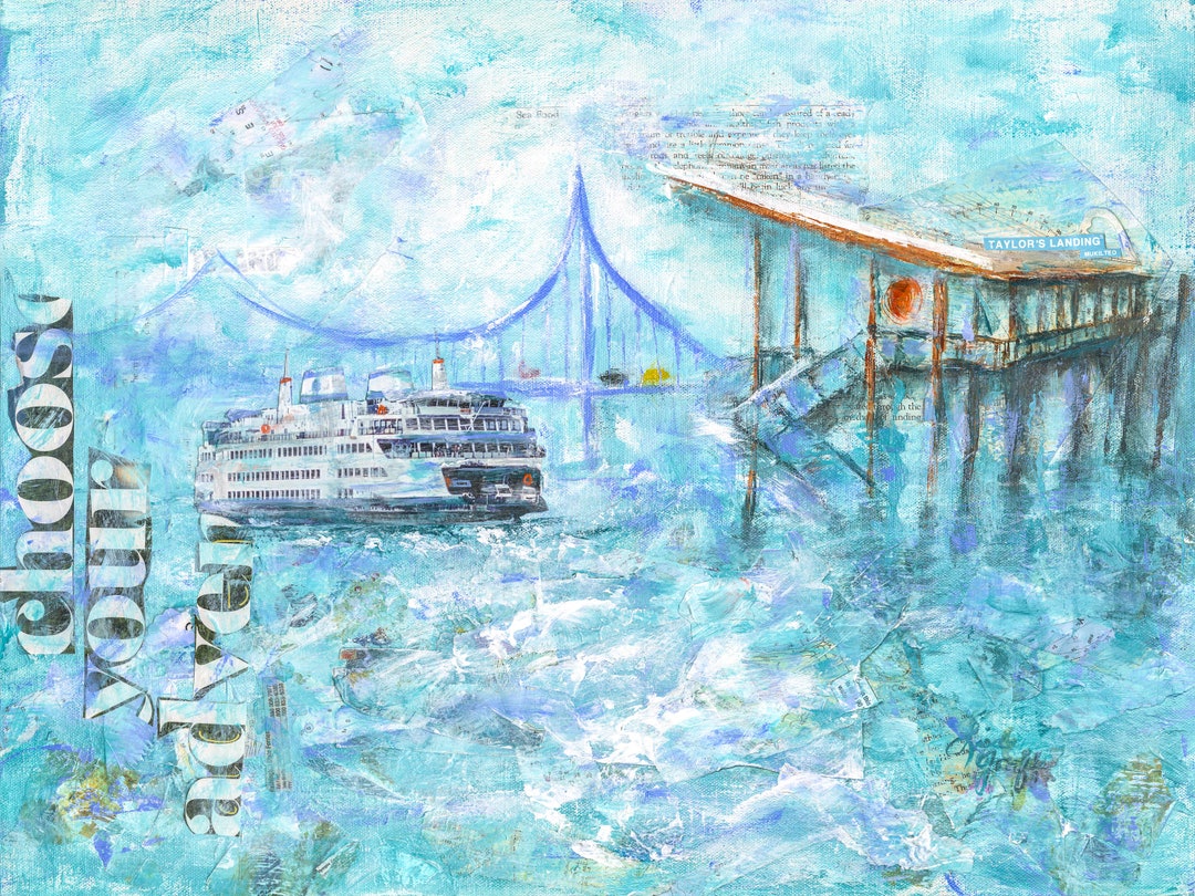 FERRY BOAT ART Print | Whidbey Island Painting | Washington State ...