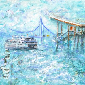 FERRY BOAT ART Print | Whidbey Island Painting | Washington State ...