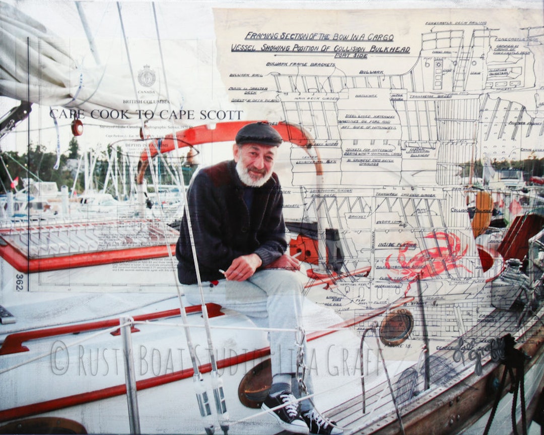 SAN JUAN ISLANDS Captain Art Print, Friday Harbor Boat Painting Print ...