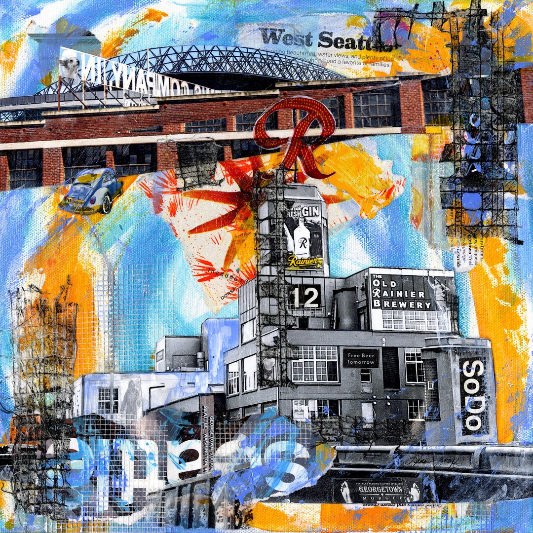 RAINIER BEER BREWERY Art Print | Georgetown West Seattle Art | Sodo ...