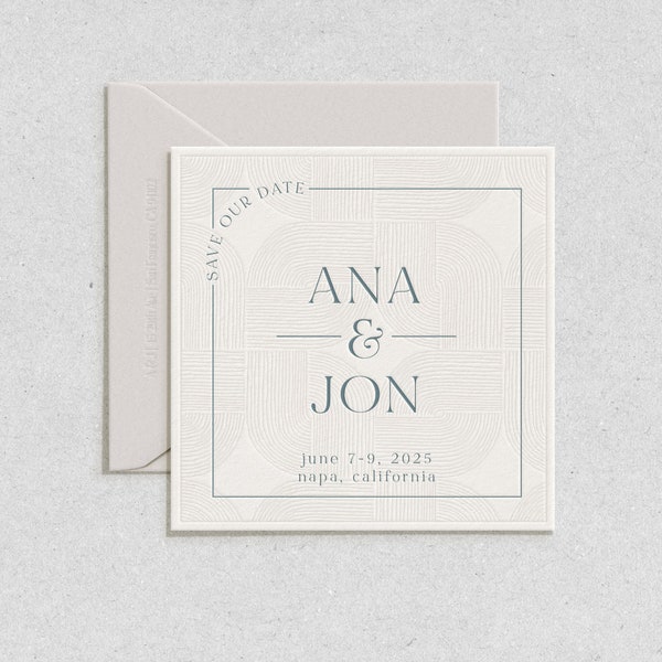 Square Save the Date - Etsy