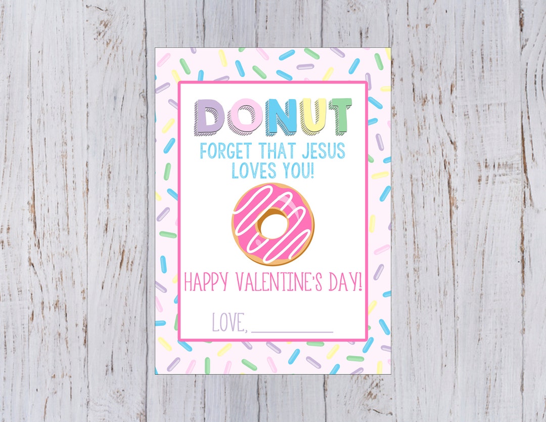 Christian Valentine's Day Card- Donut Forget That Jesus Loves You! - Etsy