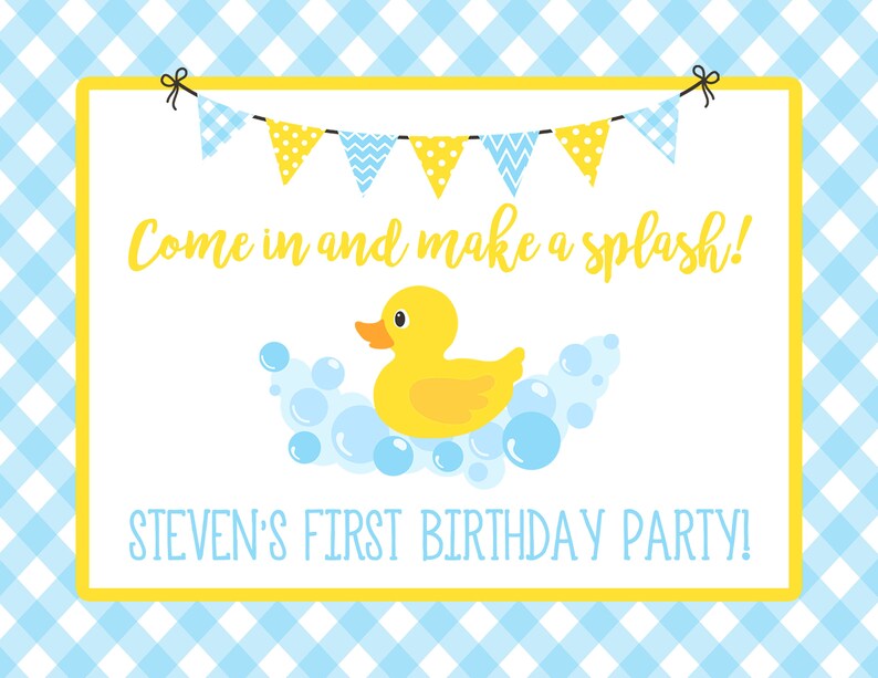 Rubber Duck Party Welcome Sign | Etsy