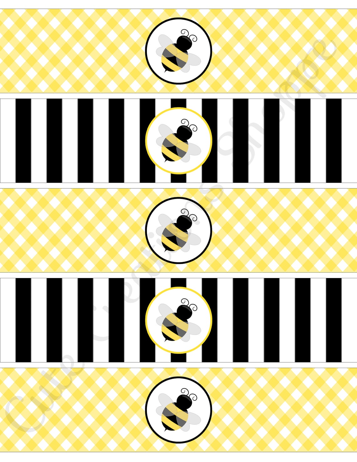 Bee Water Bottle Labels - Etsy