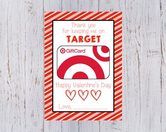 Teacher Valentine Gift Card Holder, Thank You for Keeping Me on Target ...