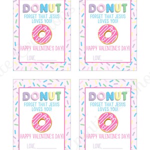 Christian Valentine's Day Card- Donut Forget That Jesus Loves You! - Etsy