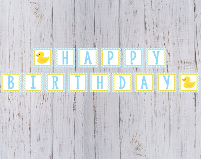 Custom Duck Banner, Rubber Duck Theme, Duck Decorations, Duck Birthday ...