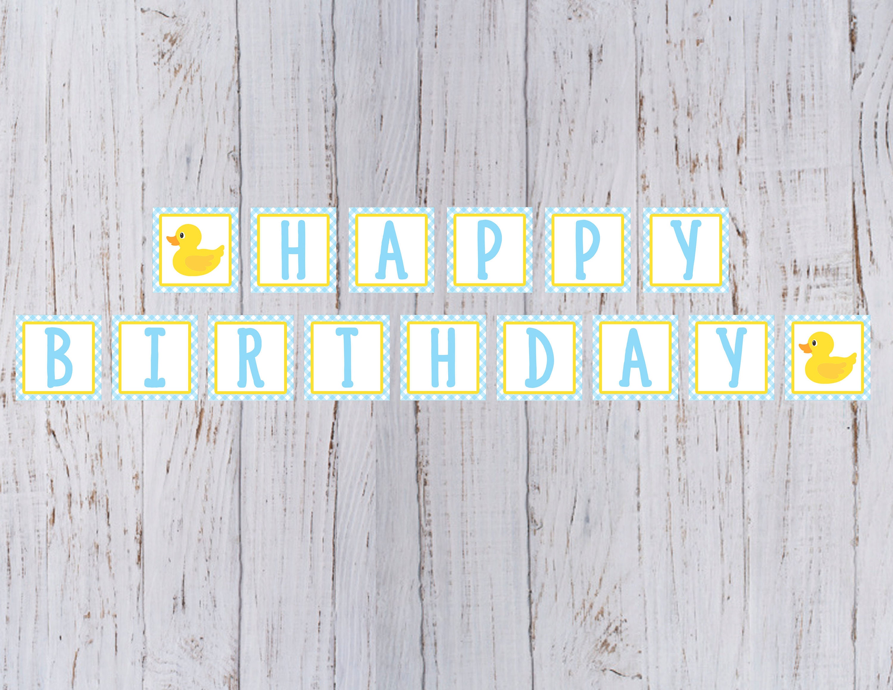 DIGITAL Rubber Duck Happy Birthday Banner - Etsy