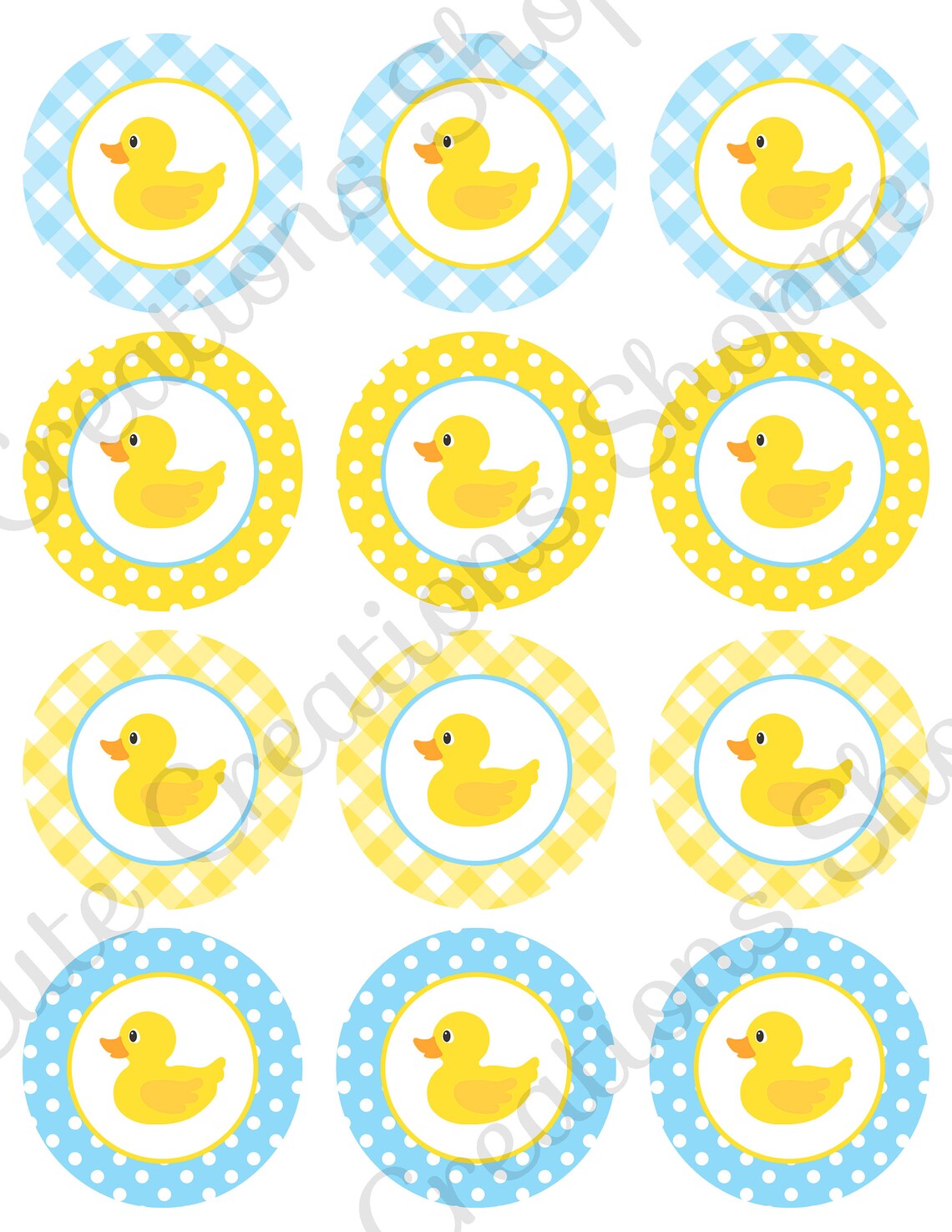 Rubber Duck Cupcake Toppers - Etsy