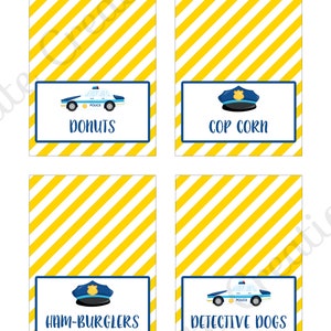Blank & Personalized Police Food Label/tent - Etsy